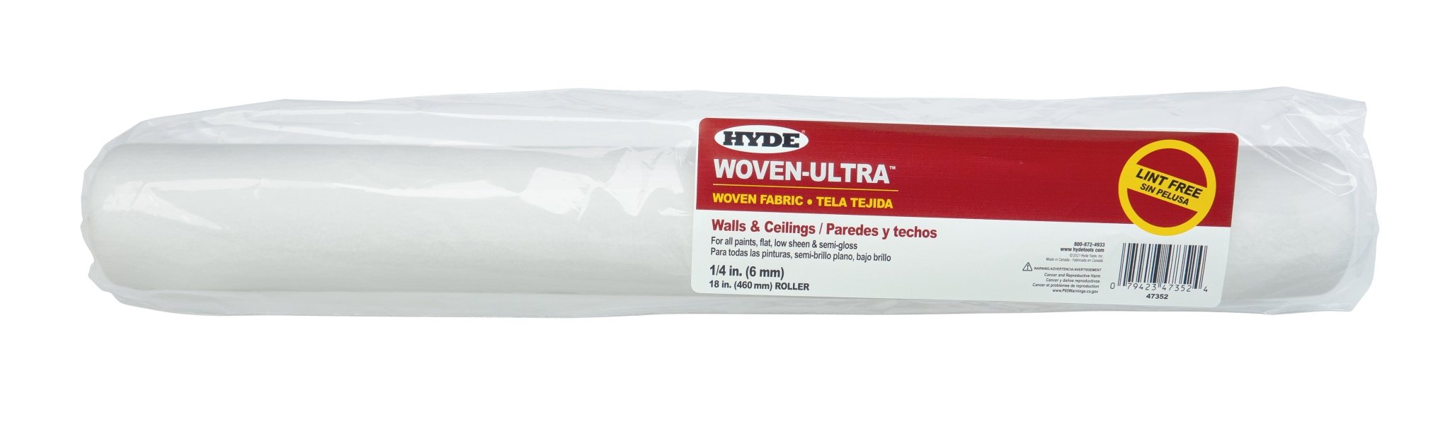 18" Woven Lint Free Roller Cover, 1/4" Nap | the Hyde Store – the Hyde ...