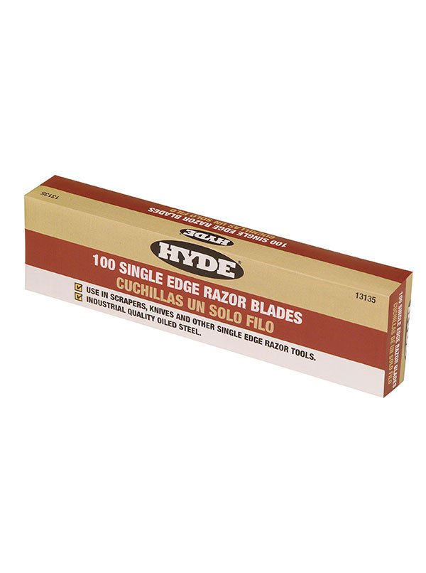 Hyde Tools 13135 Single Edge Blades, 100 Blade Box | the Hyde Store ...